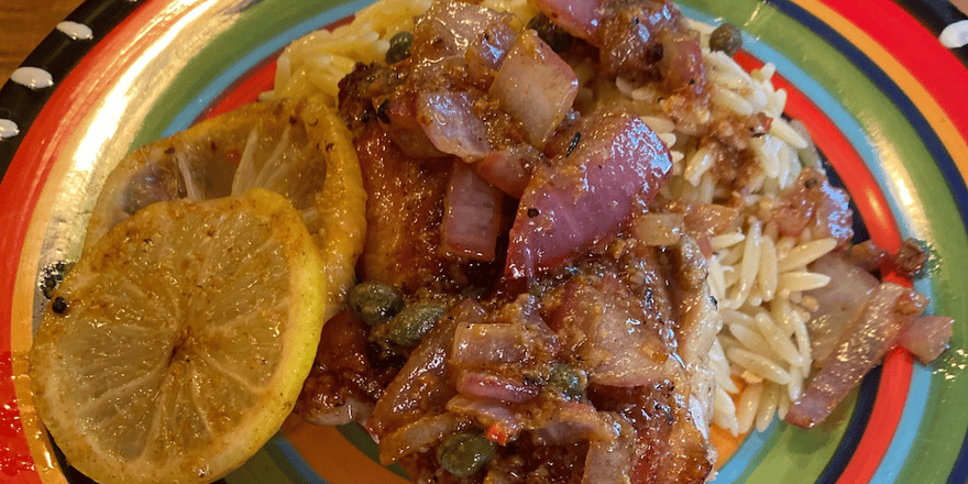 Grilled Venison with Mustard Sauce